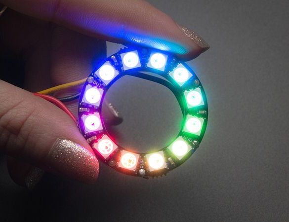 Anneau NeoPixel 12 leds RGB ADA1643 - Gotronic