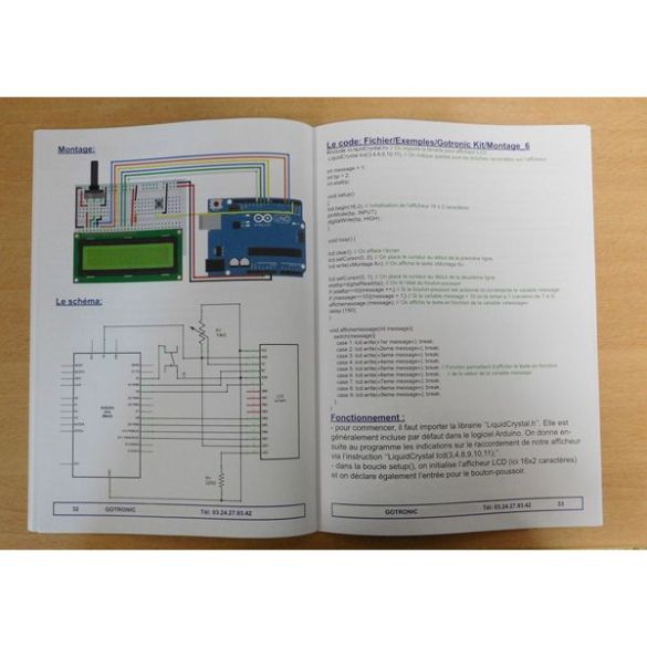 Kit débutant 13 montages compatible UNO - Gotronic