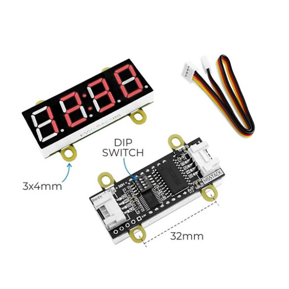 Module 4 digits 7 seg. rouges U146 - Gotronic