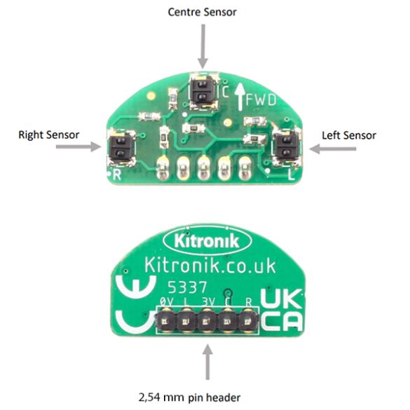 Module suiveur de lignes 3 canaux 5337 - Gotronic