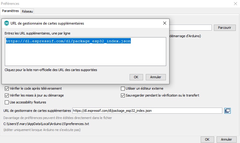 Utilisation du module ESP32-CAM avec Arduino®